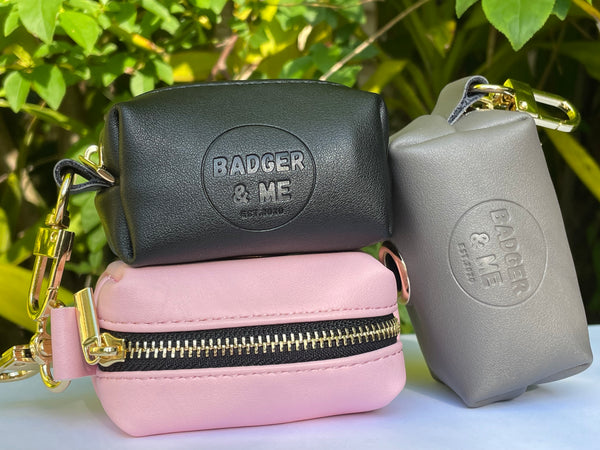 Badger & Me Dog Leather Poop Bag Holders – Badger and Me